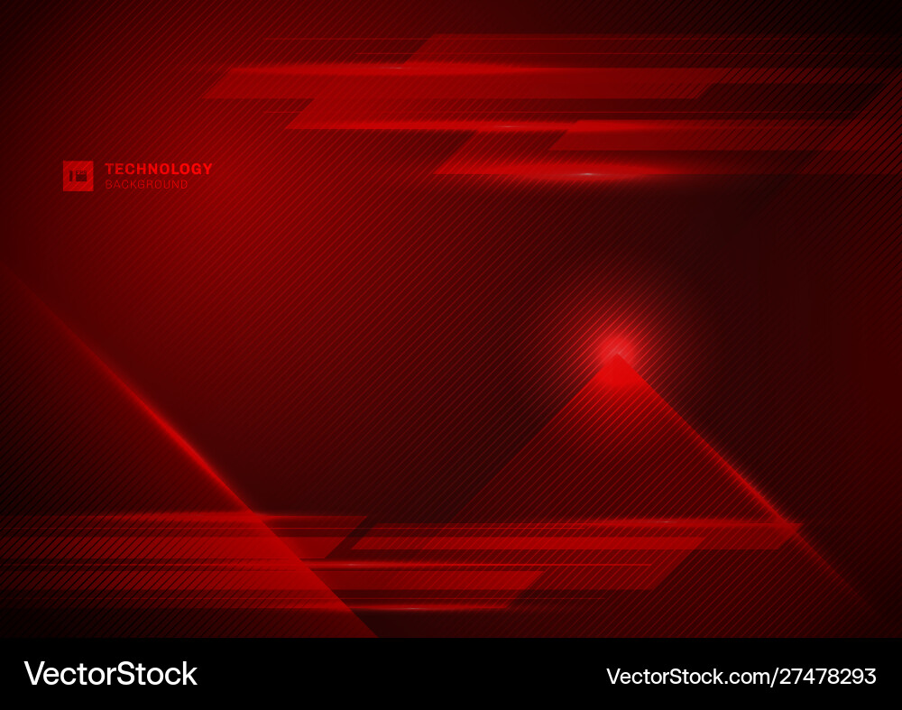 Futuristic Red Light Technology Royalty Free Vector Image