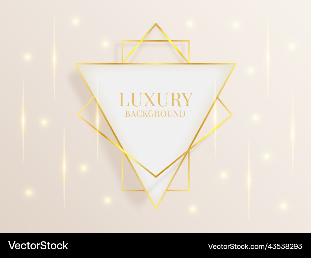 Luxury golden glitter background 3d line shapes Vector Image