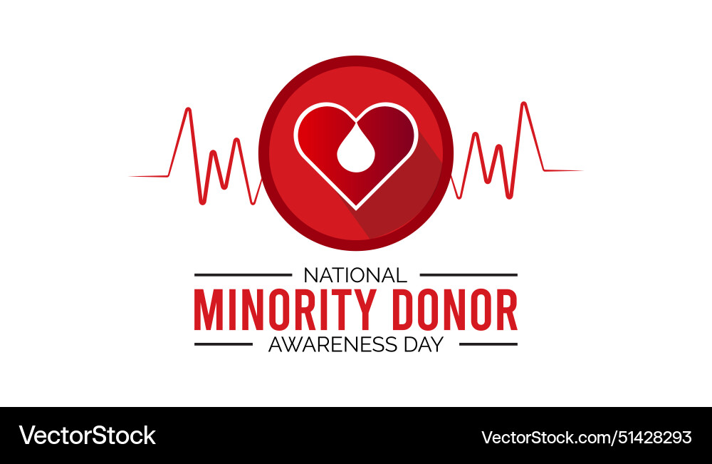 National minority donor awareness day Royalty Free Vector