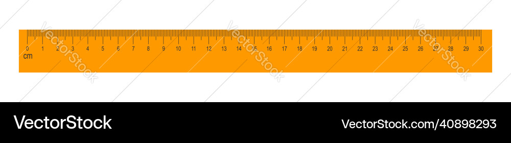 Orange Ruler - 30cm Measurement Tool Royalty Free Vector