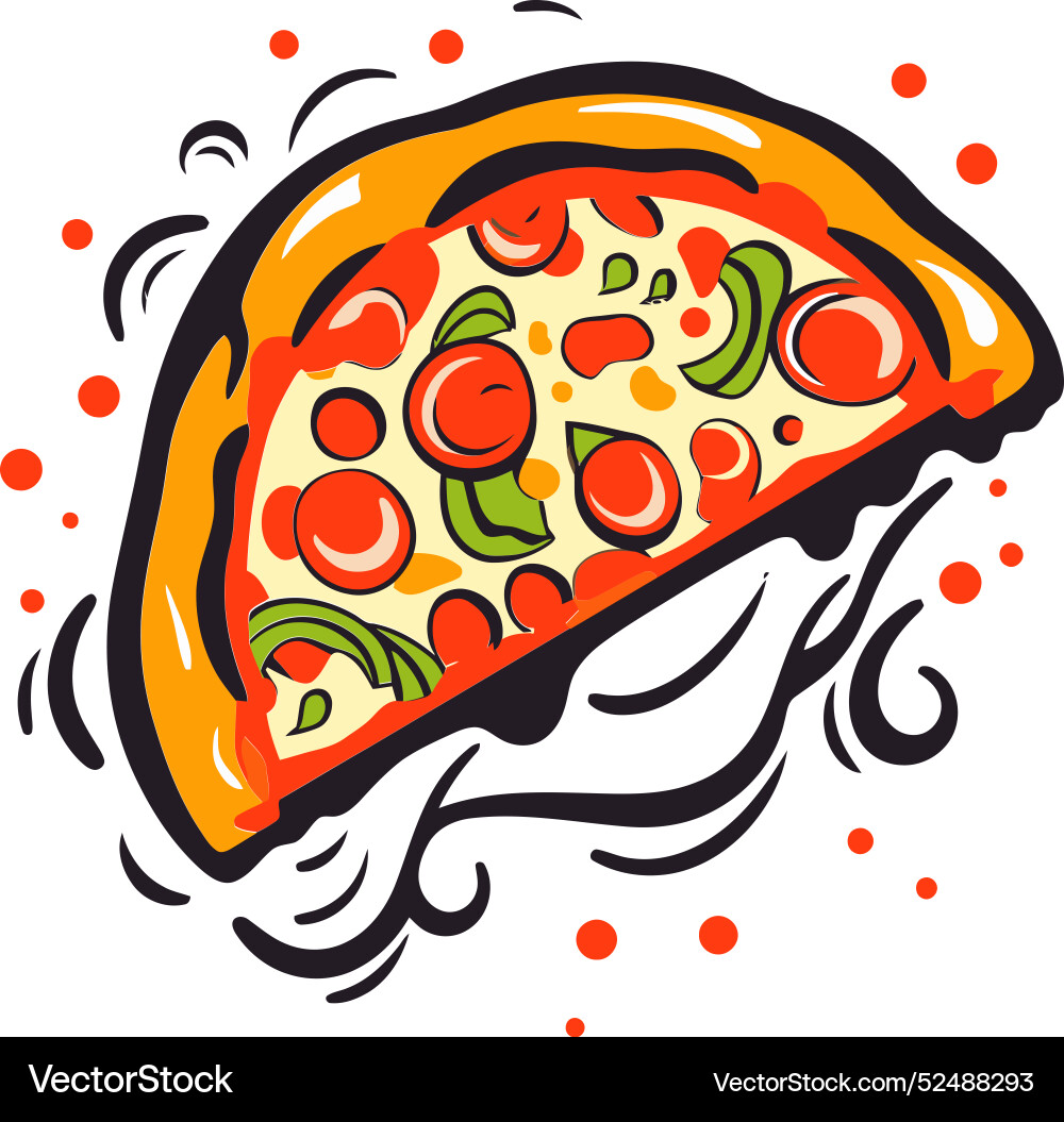 Pizza masterpiecedigital display Royalty Free Vector Image