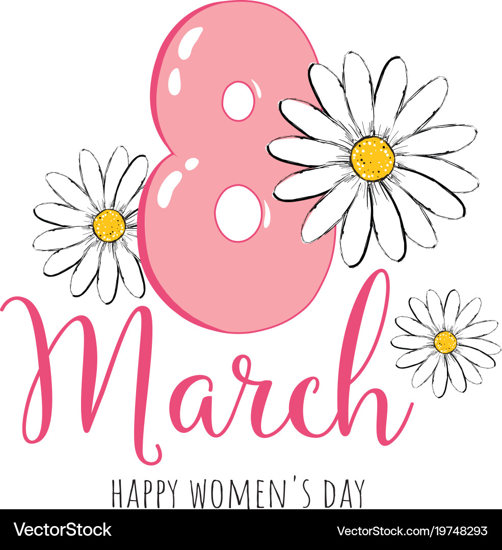 Poster happy womens day 8 march Royalty Free Vector Image