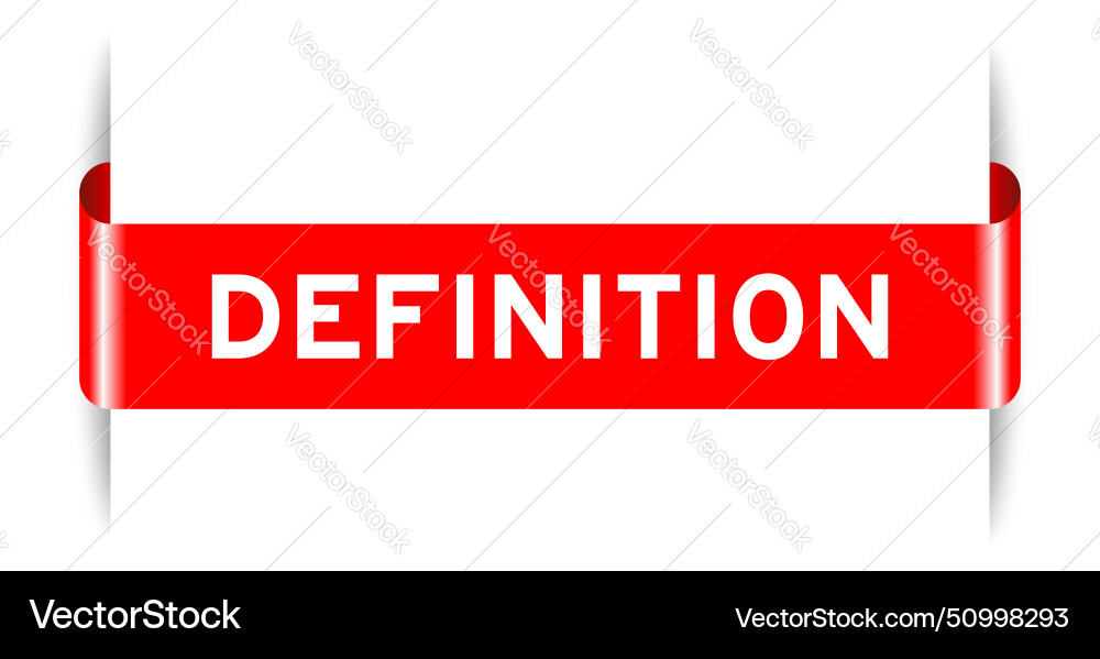 Red color inserted label banner with word Vector Image