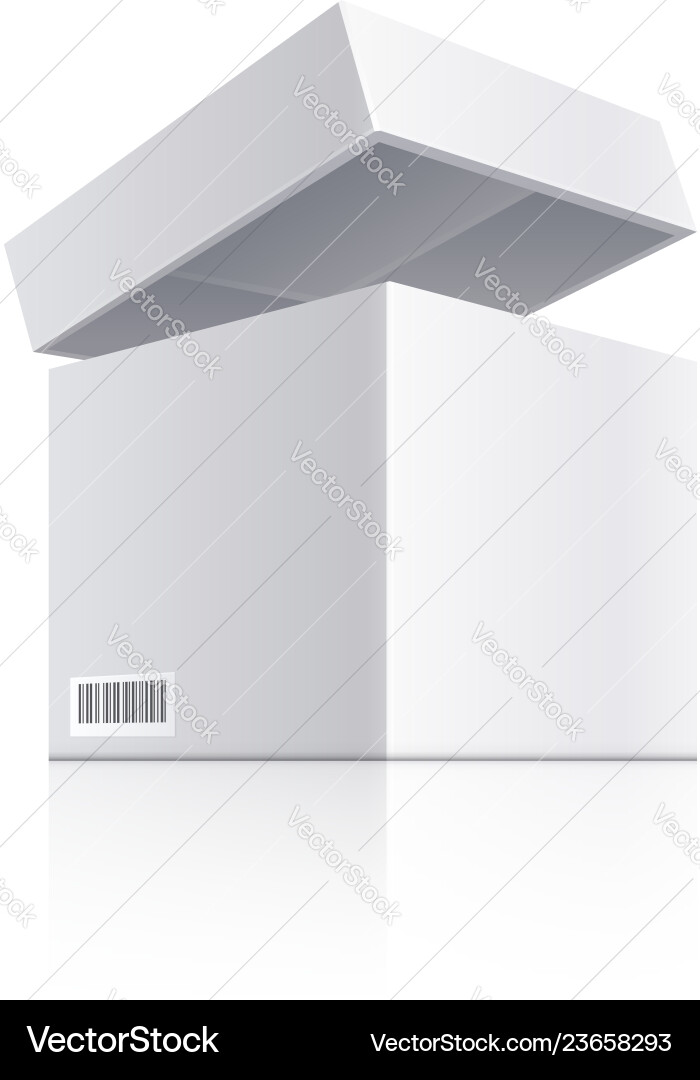 White open box Royalty Free Vector Image - VectorStock