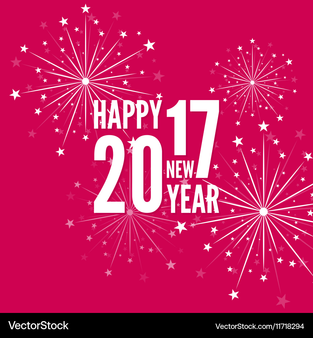 Creative happy new year 2017 Royalty Free Vector Image