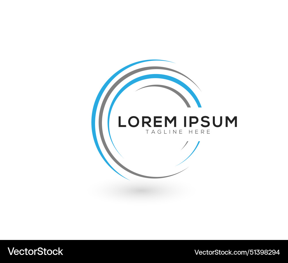 Curve logo circle design template Royalty Free Vector Image