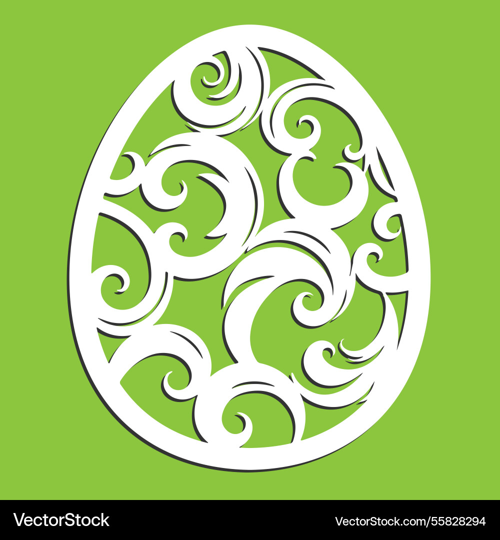 Easter egg design with pattern decoration Vector Image