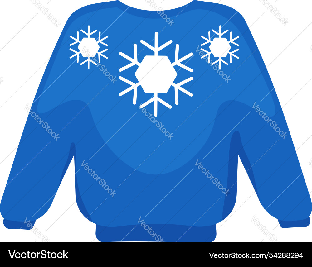 Holiday winter knitted sweater icon Royalty Free Vector