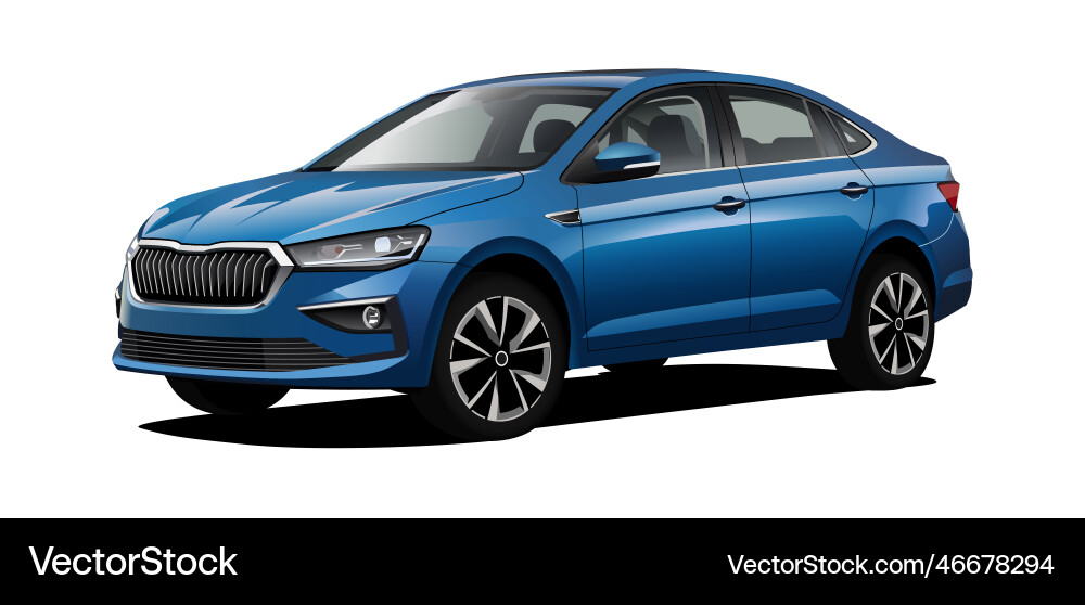 Realistic sedan Royalty Free Vector Image - VectorStock