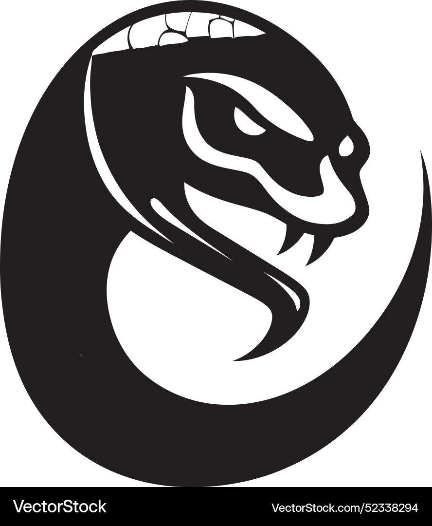 Stealthy python viper noir snake gra Royalty Free Vector