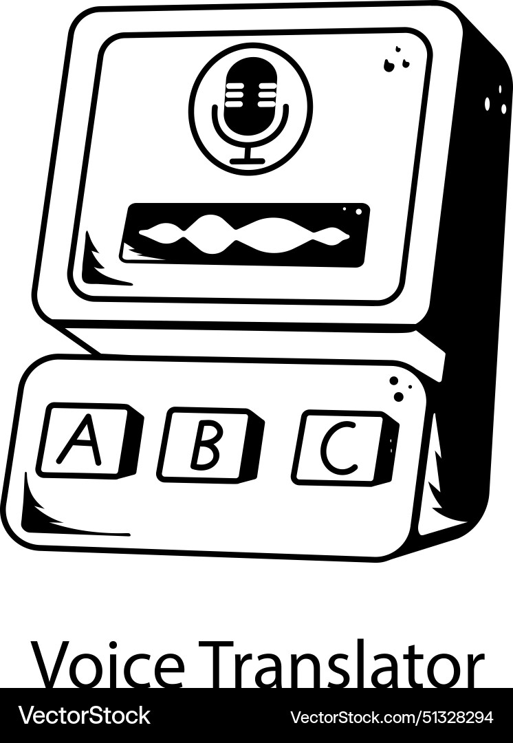 Voice translator Royalty Free Vector Image - VectorStock