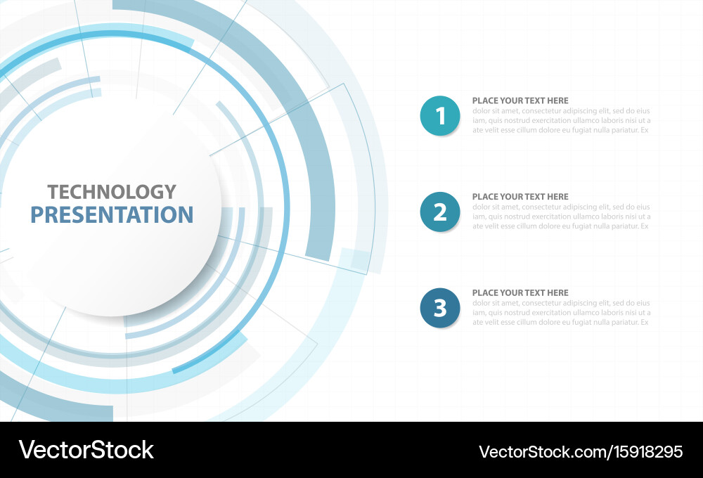 Abstract blue circle digital technology template Vector Image
