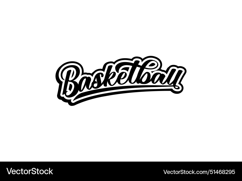 Basketball lettering with beautiful script Vector Image