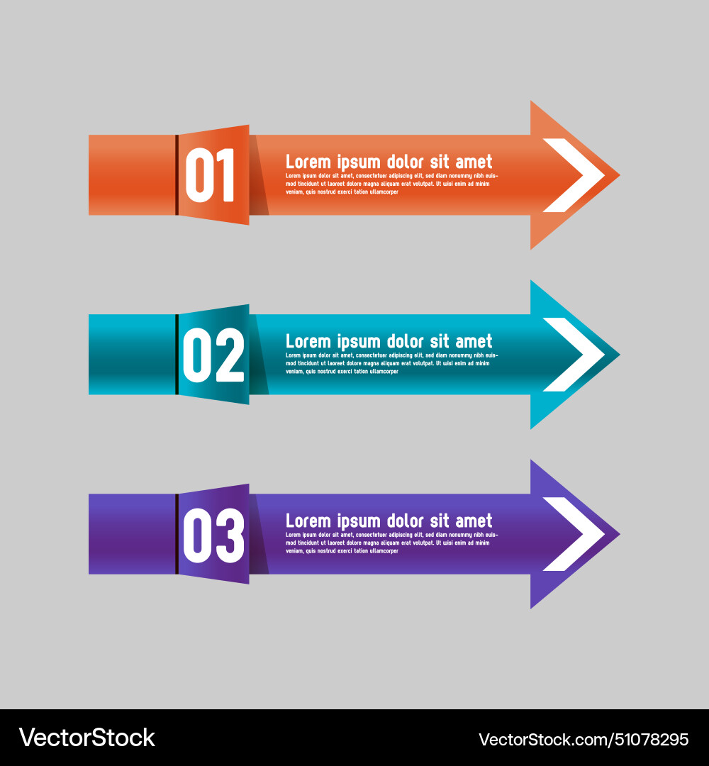 Color gradient labels banner infographic concept Vector Image