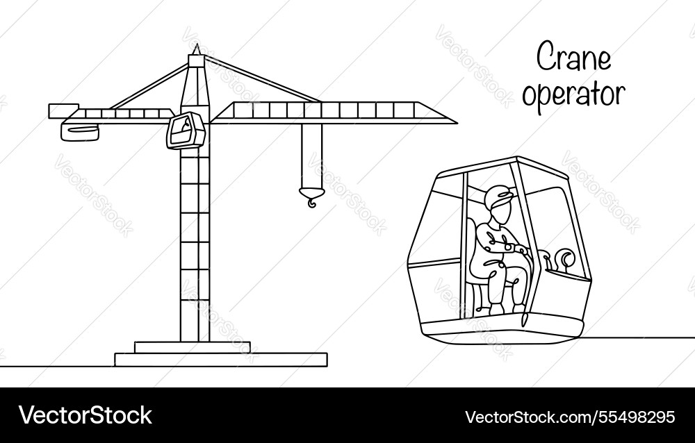 Crane operator Royalty Free Vector Image - VectorStock
