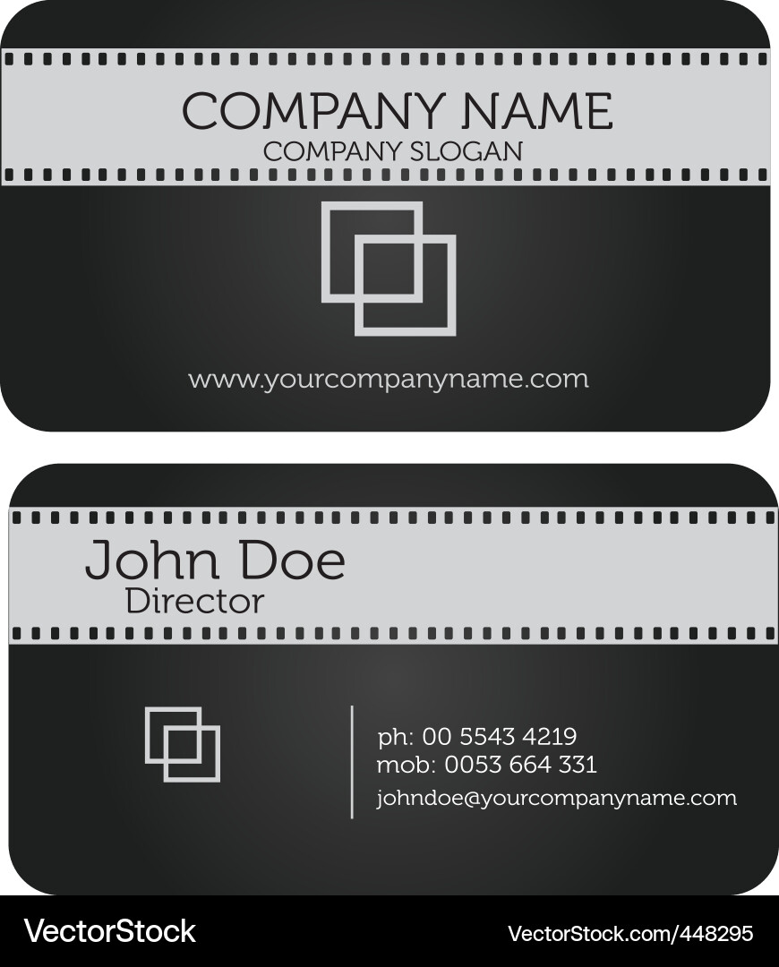 Film Business Card - Creative Template Royalty Free Vector
