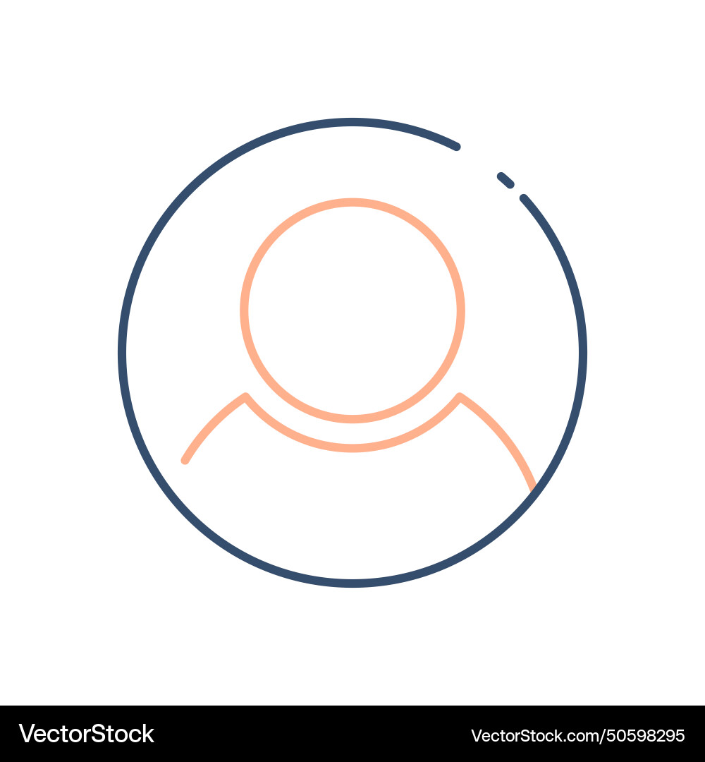 Profile icon modern online line Royalty Free Vector Image