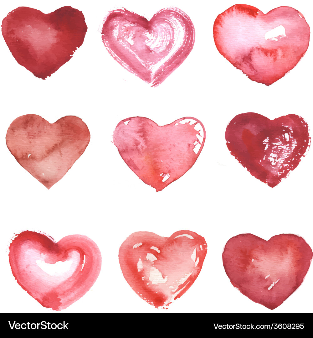 Set of hearts Royalty Free Vector Image - VectorStock