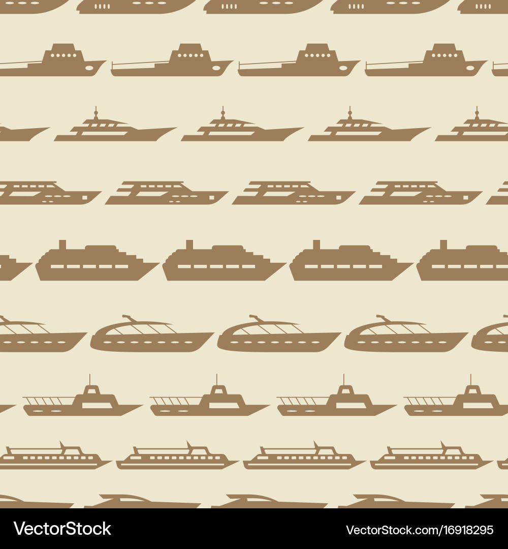 Ships and boats vintage seamless pattern Vector Image