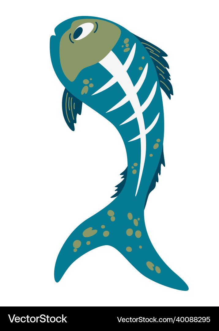 X-ray fish animal cartoon character perfect Vector Image