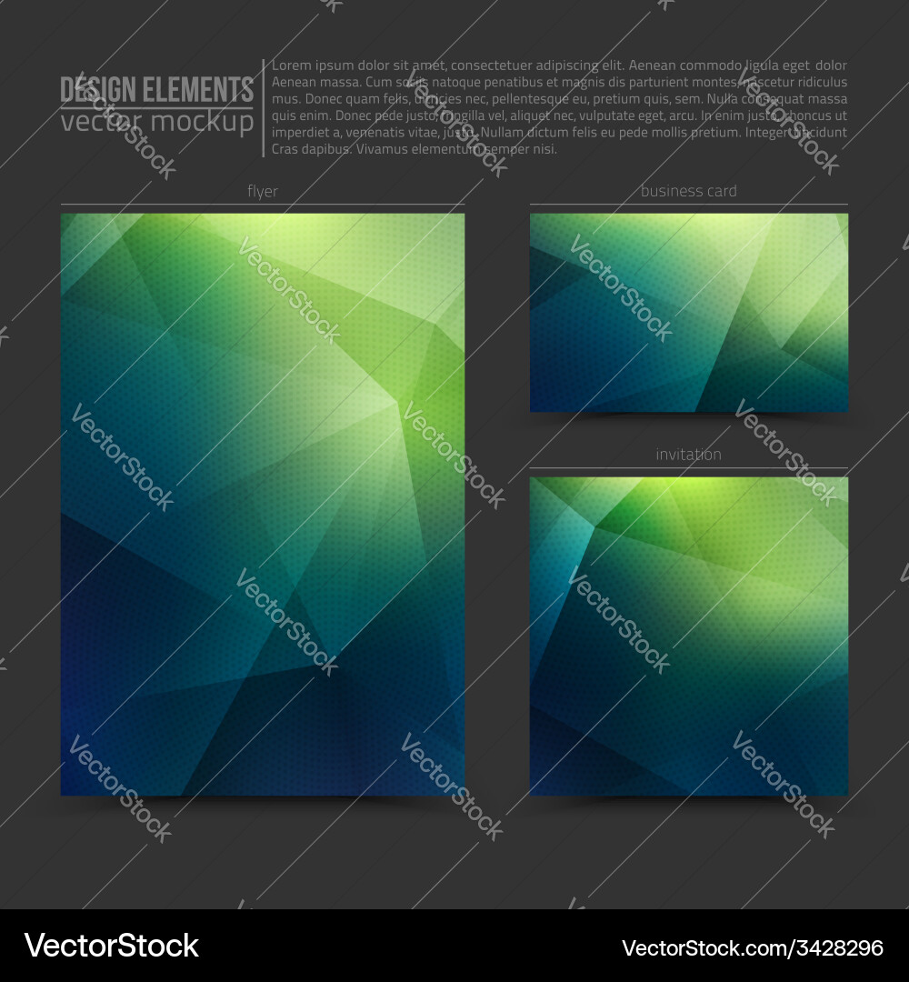 Design elements template Royalty Free Vector Image