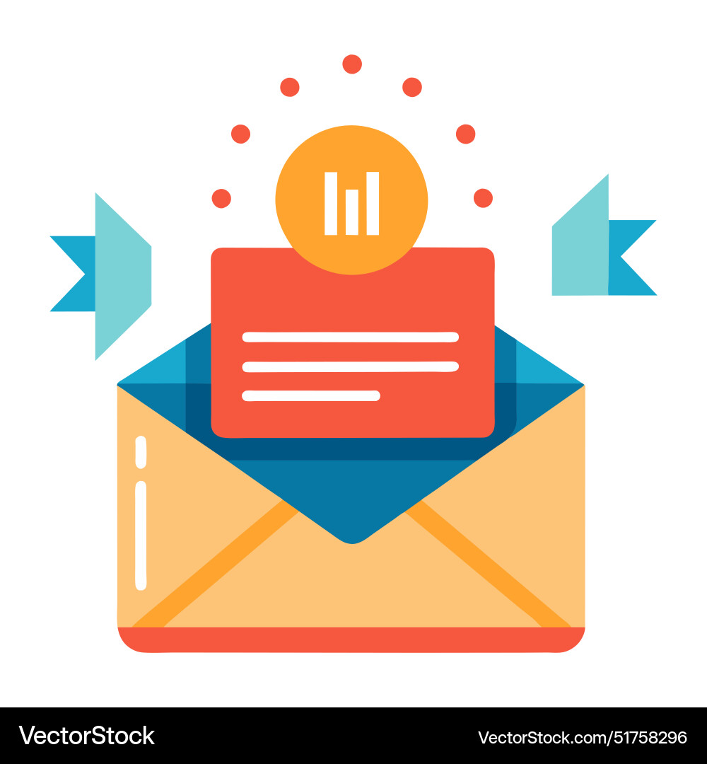 Email ads marketing flat on white background Vector Image