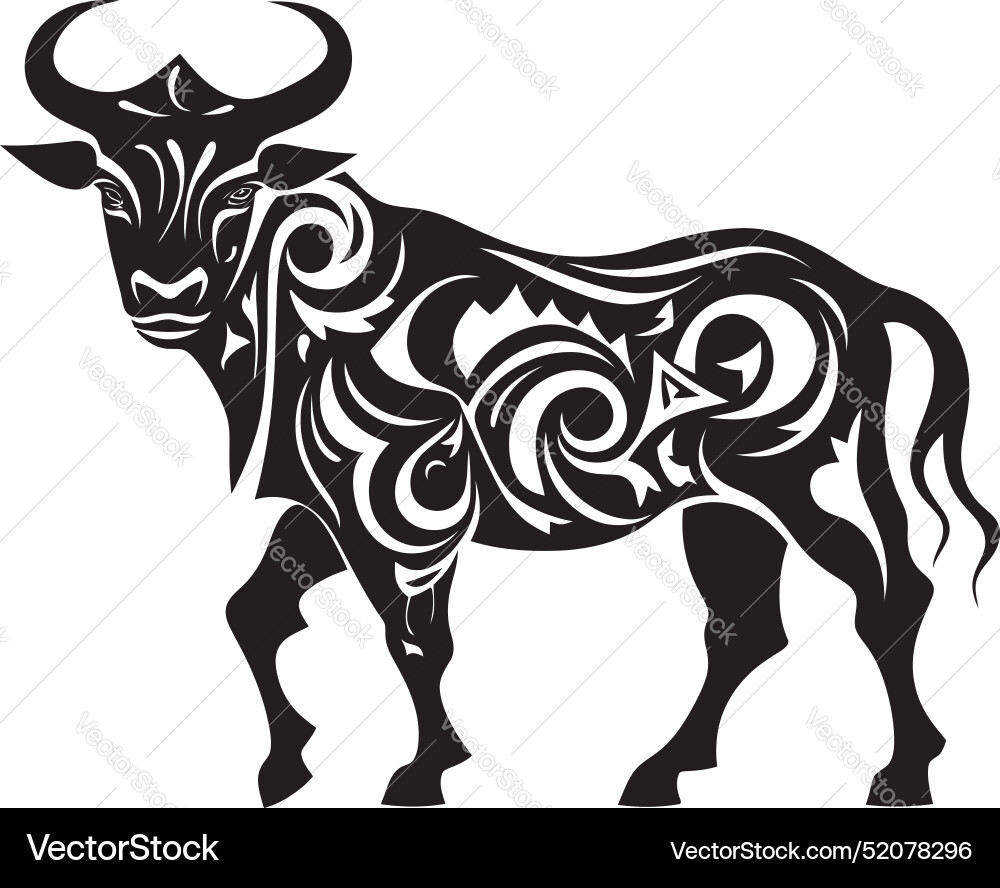 Pacifica prowess bull design with tahiti Vector Image