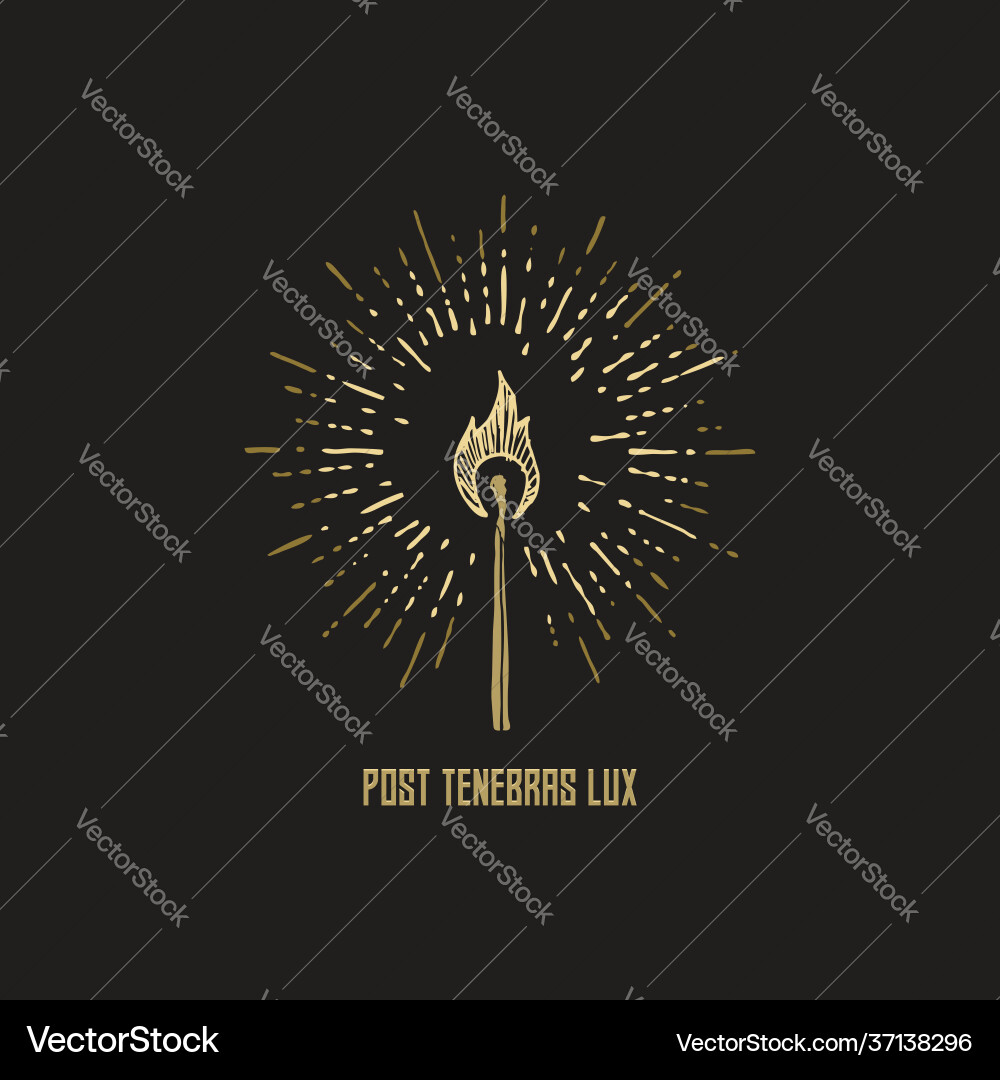 Post tenebras lux Royalty Free Vector Image - VectorStock