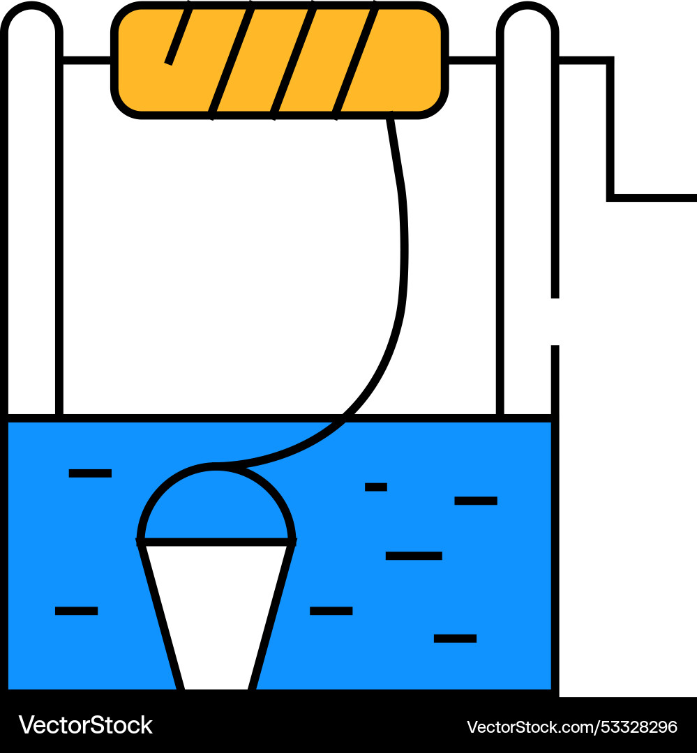 Water well icon color Royalty Free Vector Image