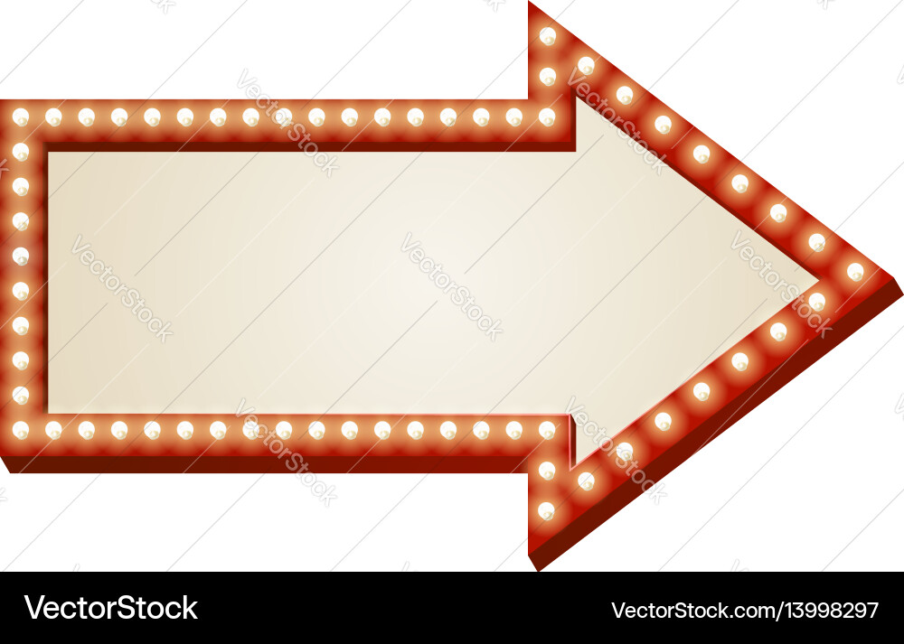 Arrow lights sign Royalty Free Vector Image - VectorStock