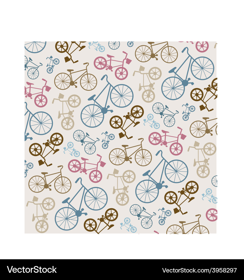 Bicycle texture hipster background Royalty Free Vector Image