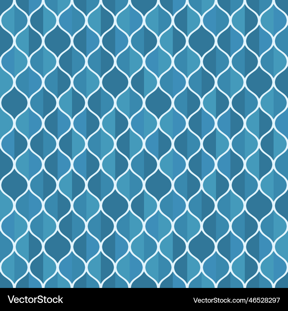 Blue geometric scales pattern Royalty Free Vector Image