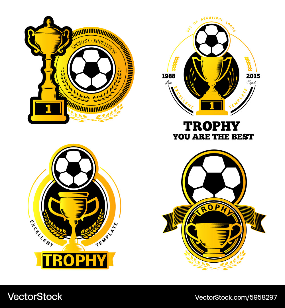 Football logo Royalty Free Vector Image - VectorStock