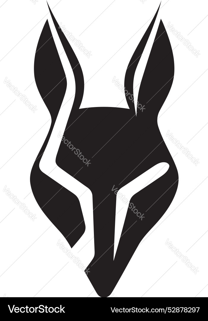Kangaroo agility crest leap monogram Royalty Free Vector