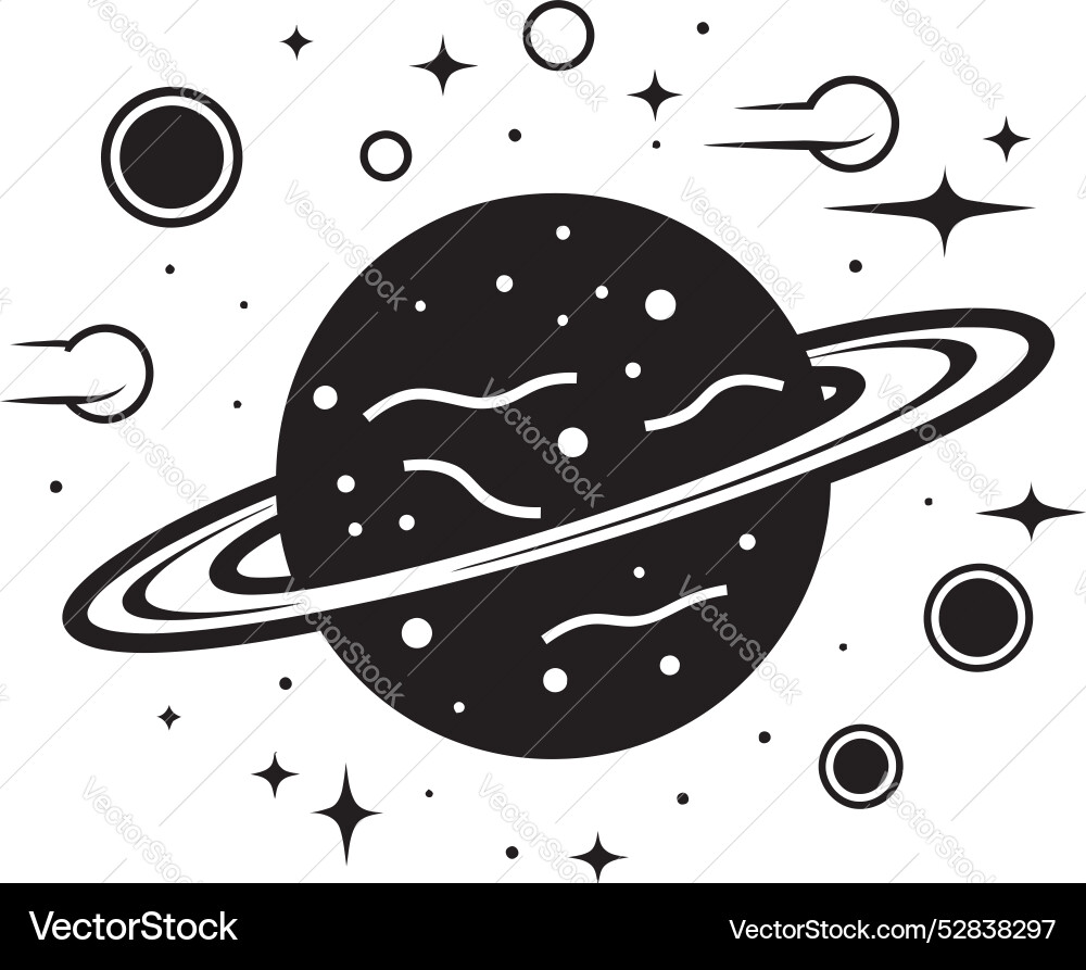 Nebula mark emblematic space icon astral seal Vector Image