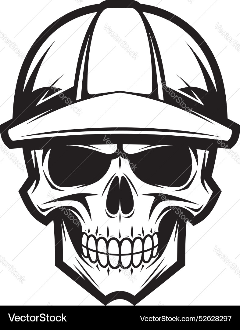Scaffold skull sentry worker emblem design Vector Image