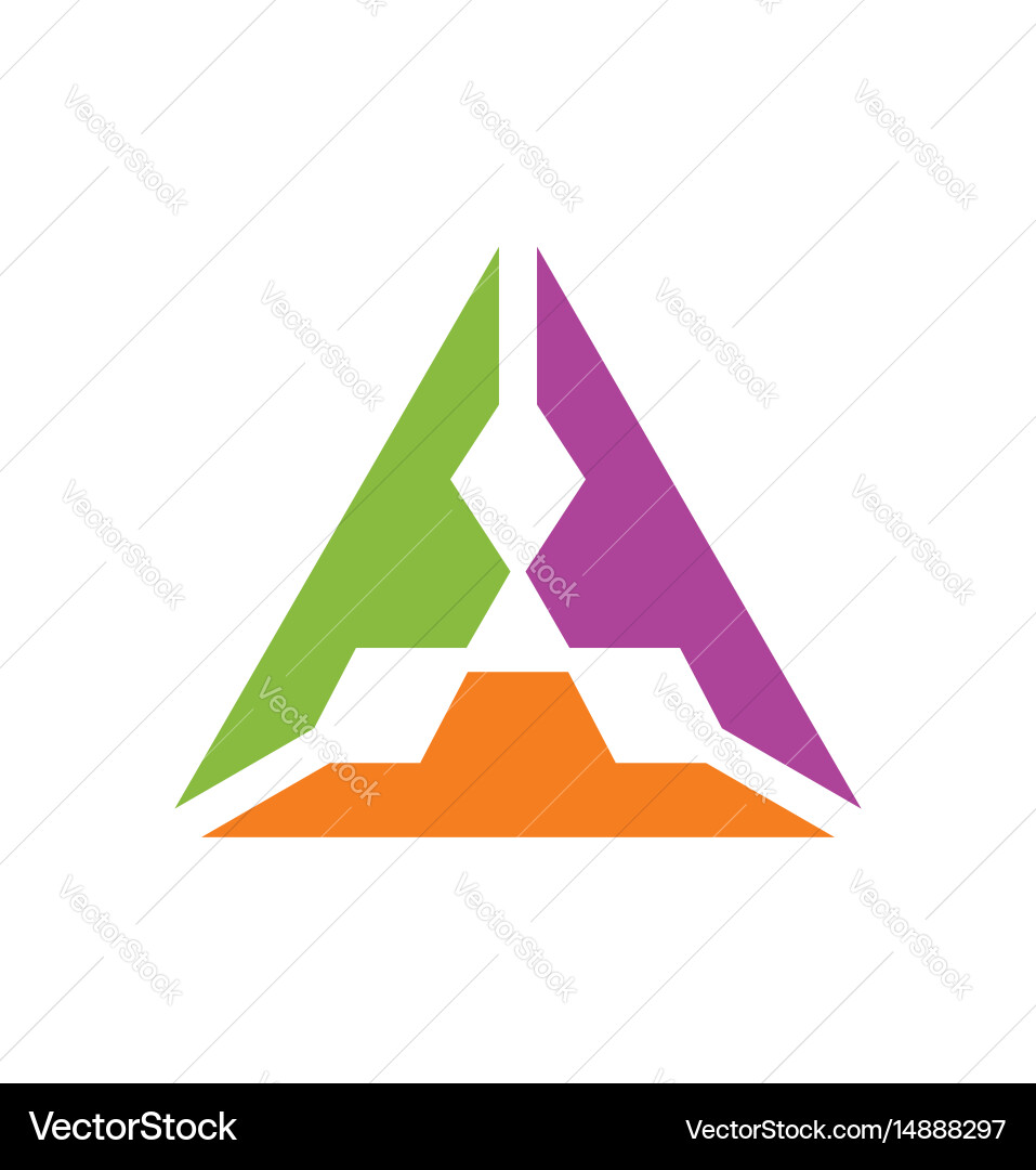 Triangle colorful diamond logo Royalty Free Vector Image