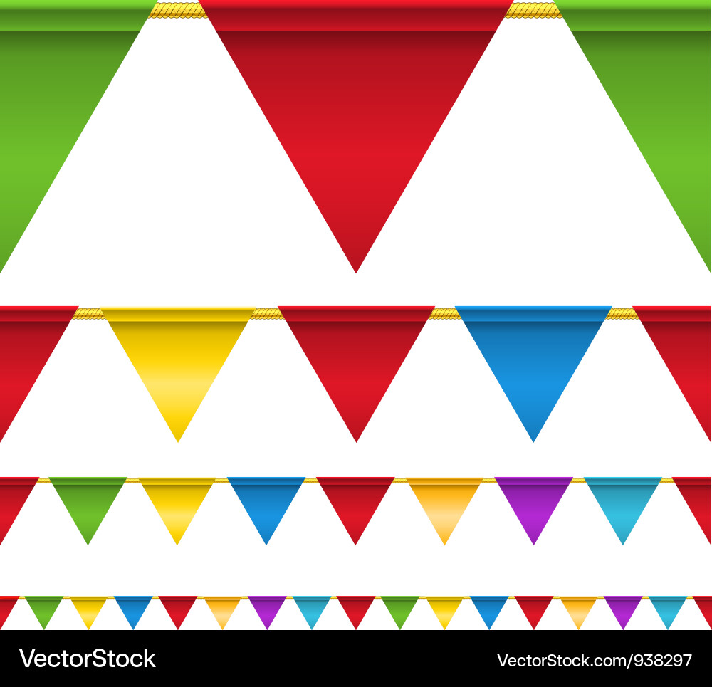 Triangle Flag Banner Lizenzfreies Vektorbild