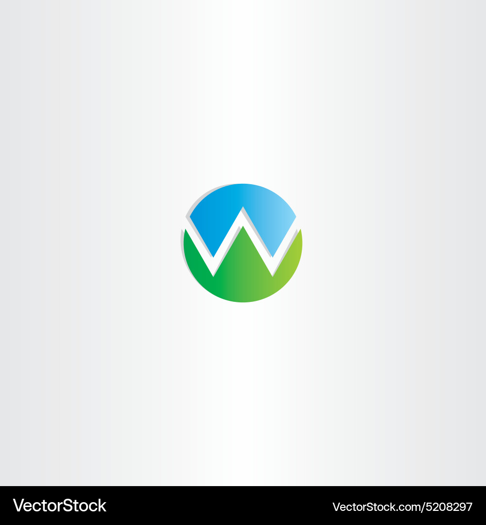 W Mountain Logo - Abstract Shape Royalty Free Vector Image