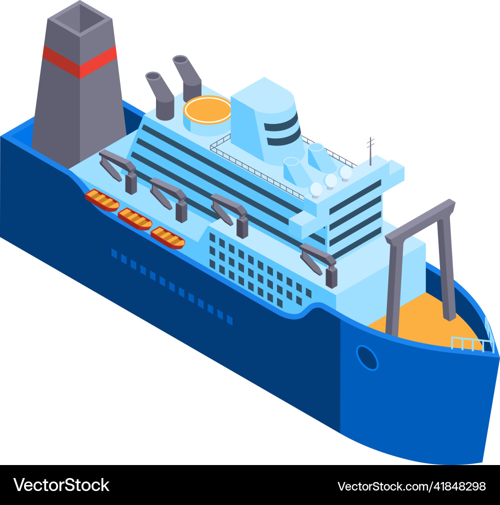 Big boat vessel composition Royalty Free Vector Image