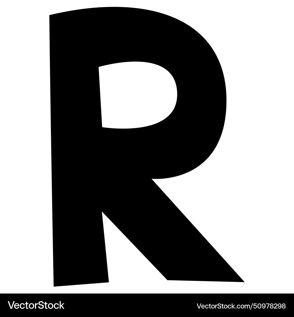 English alphabet r 1 Royalty Free Vector Image