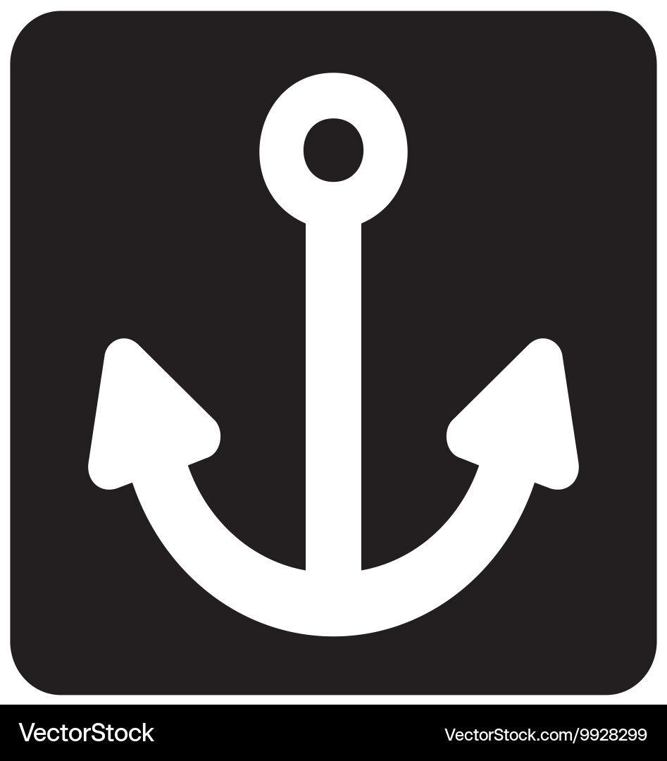 Anchor sign Royalty Free Vector Image - VectorStock