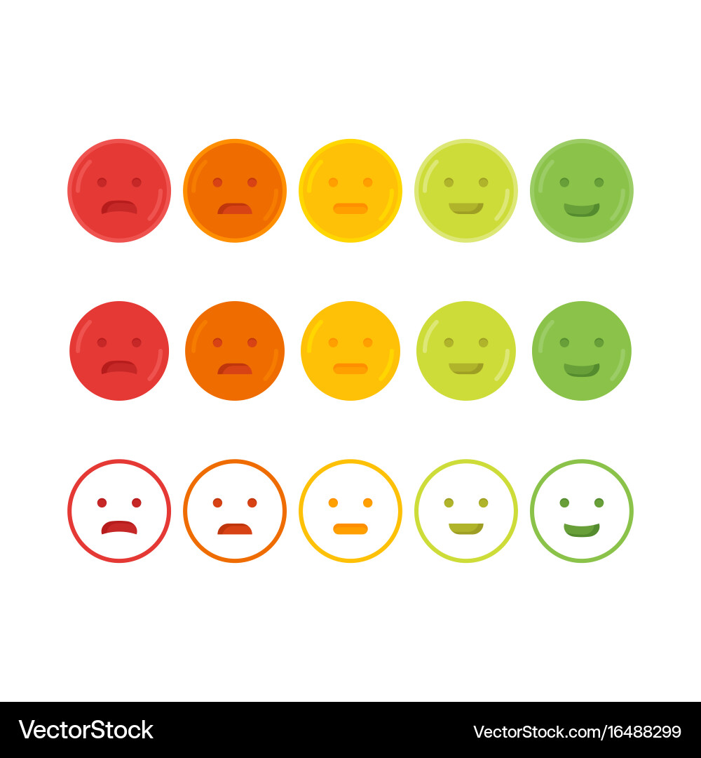 Feedback emoticon emoji smile icon Royalty Free Vector Image