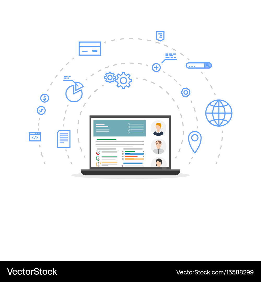 Financial Data & Analysis Royalty Free Vector Image