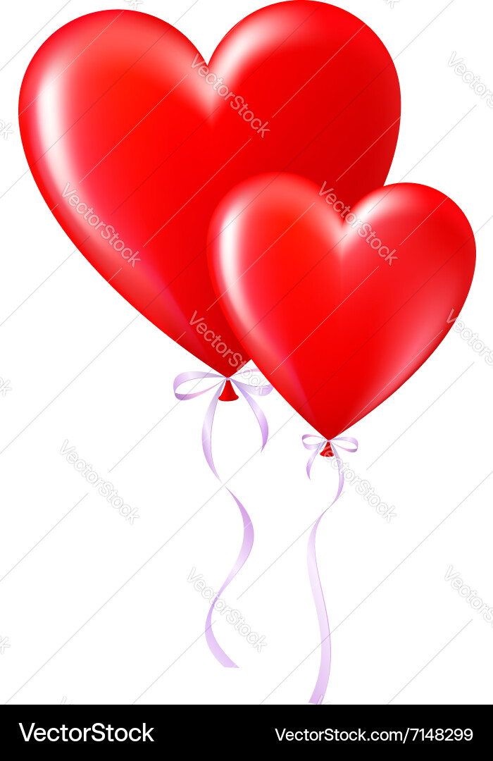 Heart Balloons Royalty Free Vector Image - VectorStock