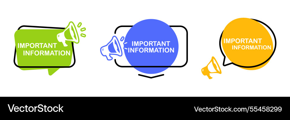 Important information banner Royalty Free Vector Image