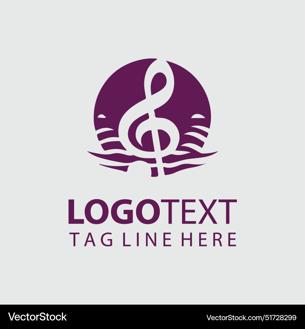 Melody music logo Royalty Free Vector Image - VectorStock