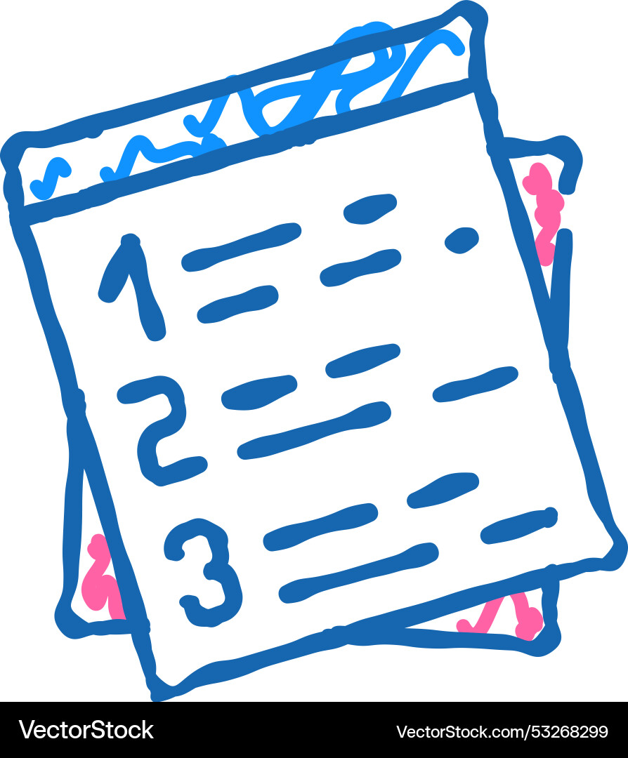 Plan for day icon doodle Royalty Free Vector Image