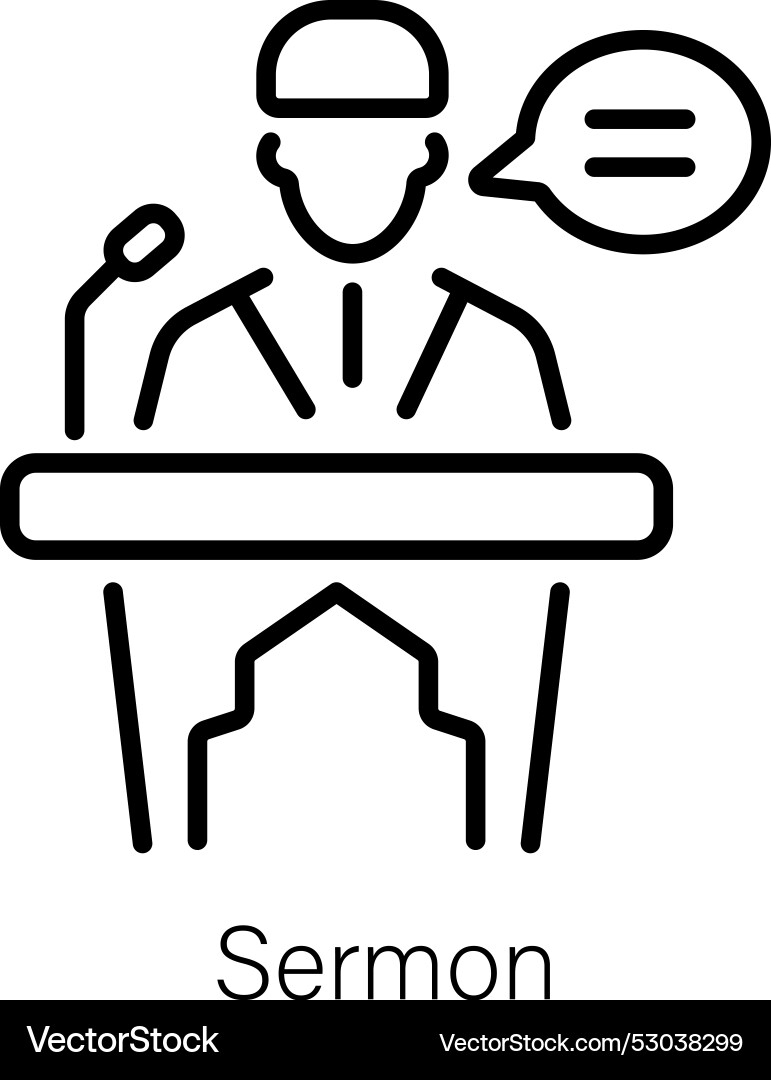 Sermon Royalty Free Vector Image - VectorStock