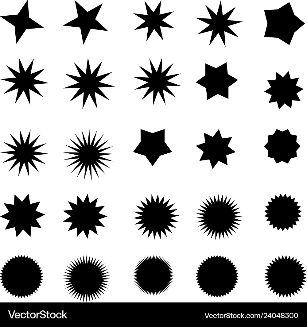 Black star Royalty Free Vector Image - VectorStock